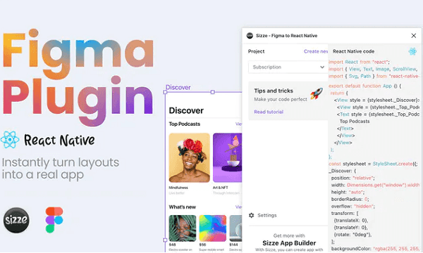 Generate React Native Code from Figma Designs Free: Sizze