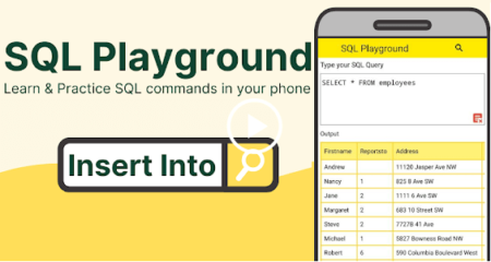 Free SQL App for Android to Practice SQL Commands on Phone