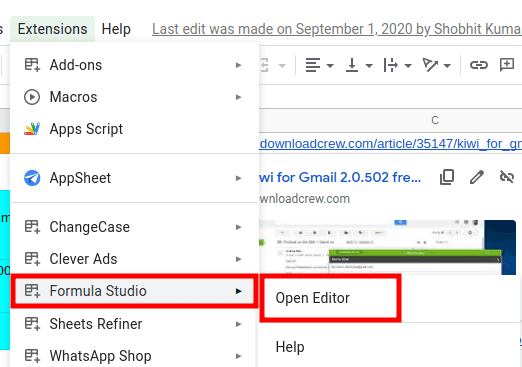 Free Code Editor For Google Sheets To Build Complex Formulas