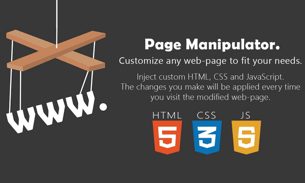 Free tool to Inject JavaScript, HTML, CSS into Websites: Page Manipulator