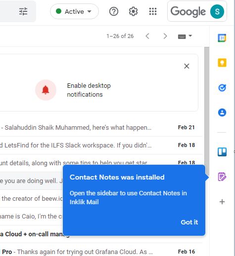 Free Simple CRM for Gmail with Personal Notes: Contact Notes CRM