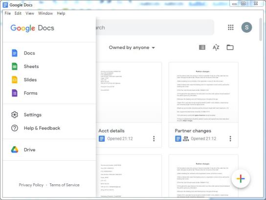Free Google Docs Desktop Client to Create Documents without Browser