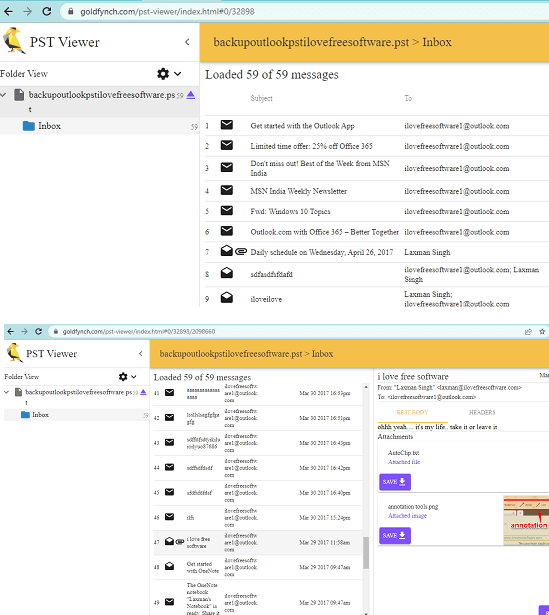 2 Free Online PST Viewer To Open Outlook PST File