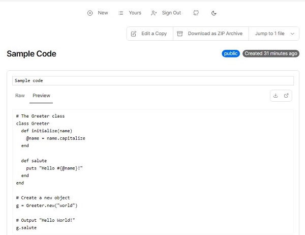 An Open-Source Gist and Pastebin alternative: Drift