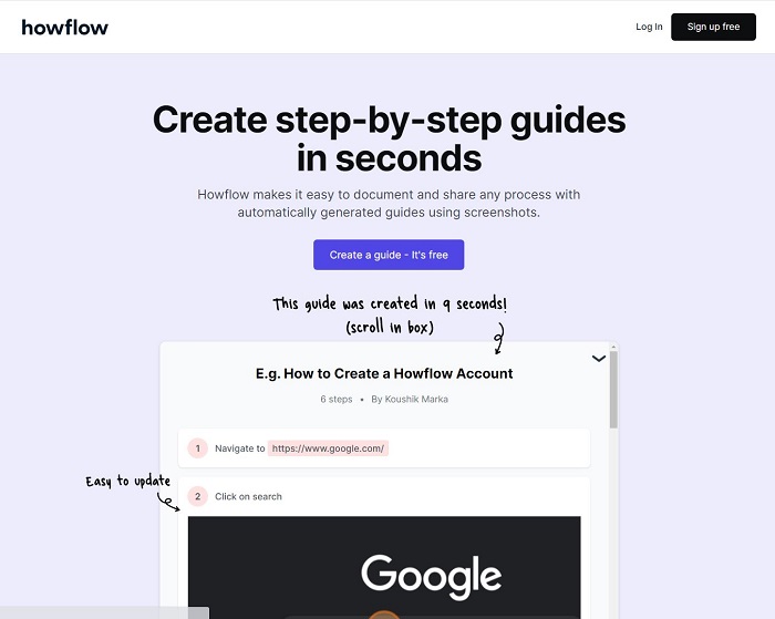 Free tool to Create Step by Step How to Guides for Free