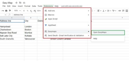 How to Generate Google Maps URL from Addresses in Google Sheet