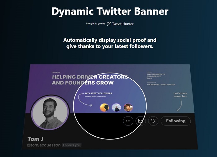 Create Dynamic Twitter Banner to Show Recent Followers Automatically