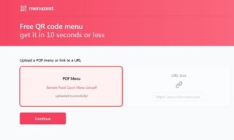 Free Website to Generate Menu as QR Code