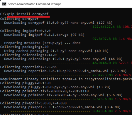Free Software to add OCR Text Layer to Scanned PDF File: OCRmyPDF