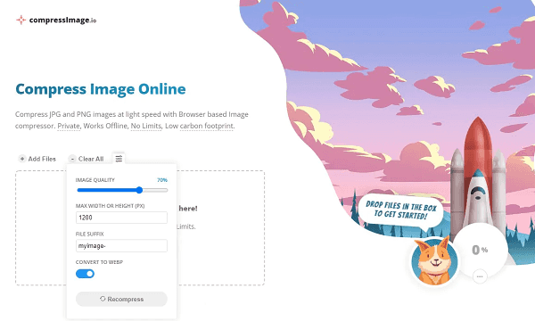 Free Bulk Image Compressor without any limits, Offline Mode