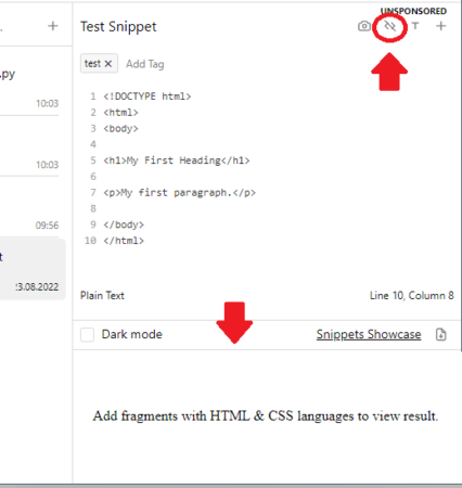 Free Open Source Code Snippet Manager with HTML Preview, Presentation Mode