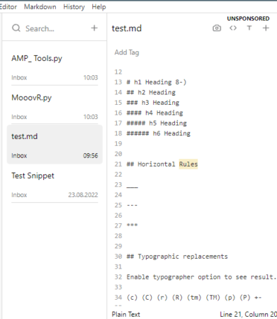 Free Open Source Code Snippet Manager with HTML Preview, Presentation Mode