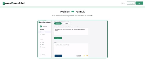 Free tool to Generate Excel Formula using AI from Natural Language