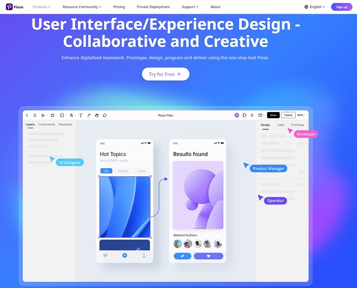 Free Unlimited Collaborative Designing Tool or Teams with Prototype ...