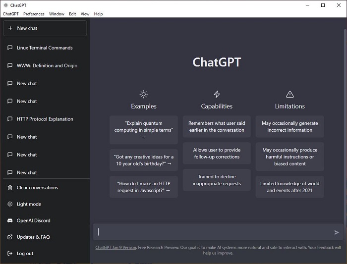 Free ChatGPT Desktop app for Windows, Mac with Exporting Chat History