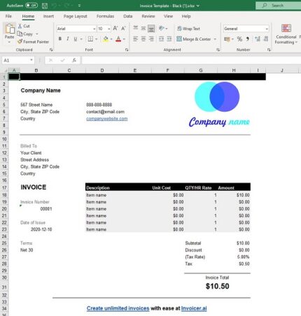 10 Websites to Download Free Invoice Templates for Excel