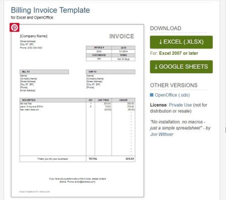 10 Websites to Download Free Invoice Templates for Excel