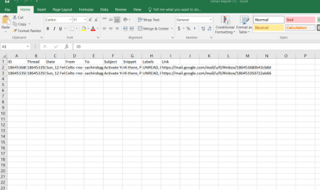 Free tool to export emails to spreadsheets and write follow ups