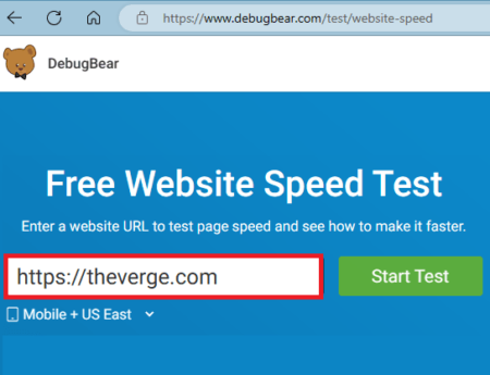 Free Page Load Speed Checker with Video Recording: DebugBear
