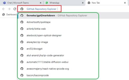 How to Quickly Access Visited GitHub Repositories from Chrome's Address bar