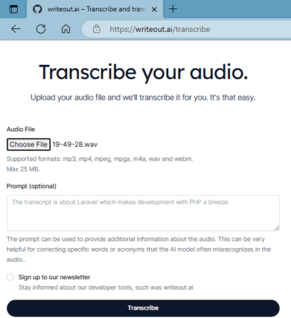 Free Self Hosted Audio Transcription Service based on AI with Translation