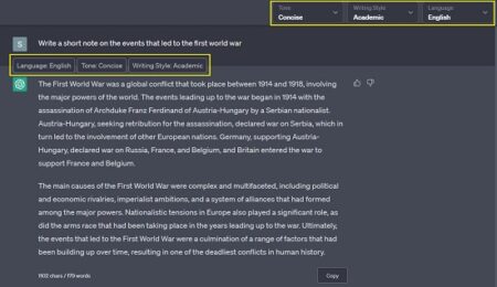 How to Change Tone and Writing style of ChatGPT Response