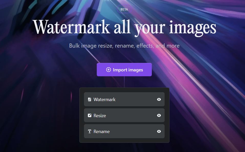 Free tool to Bulk Watermark Images and Resize, Rename them Automatically
