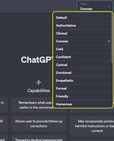 How to Change Tone and Writing style of ChatGPT Response