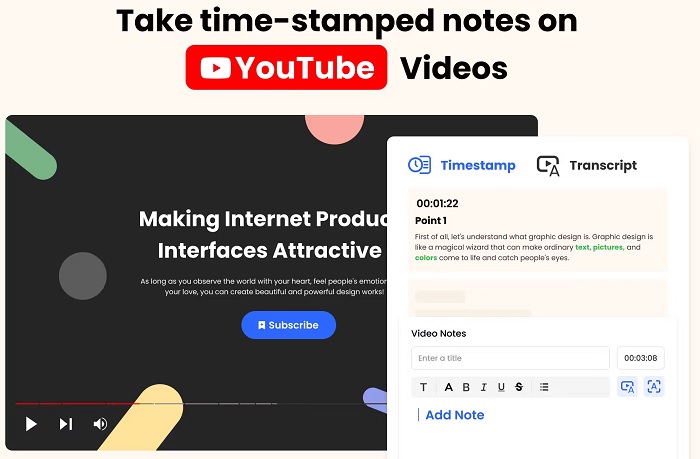 Free tool to take Notes while Watching YouTube for Research, Homework
