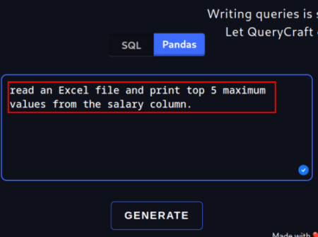 Generate SQL, Pandas Code from Natural Text using AI with this Tool