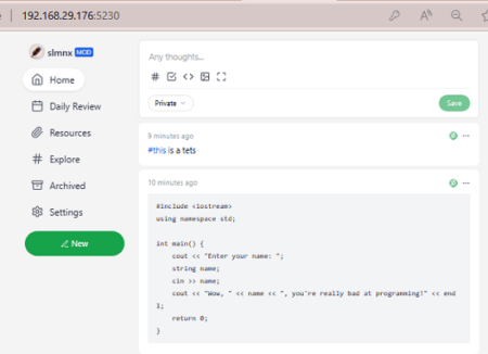 Free Self Hosted Memo and Notes Taking Platform with RSS Feed