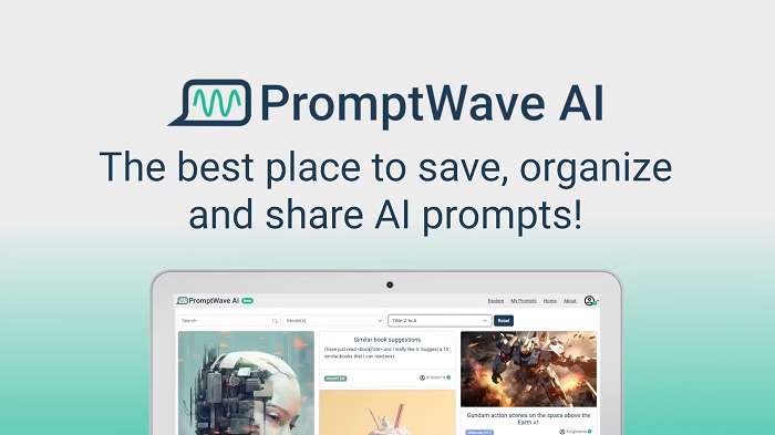 Free Website to Save, Share, Organize AI prompts: PromptWave AI