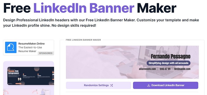 Free LinkedIn Banner Maker for Professionals