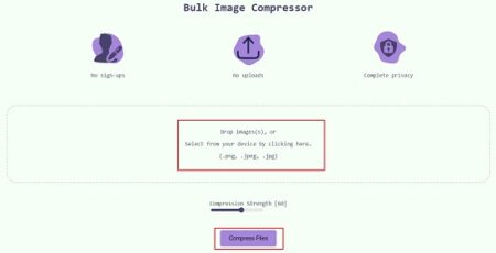 Free Online Browser-based Bulk Image Compressor